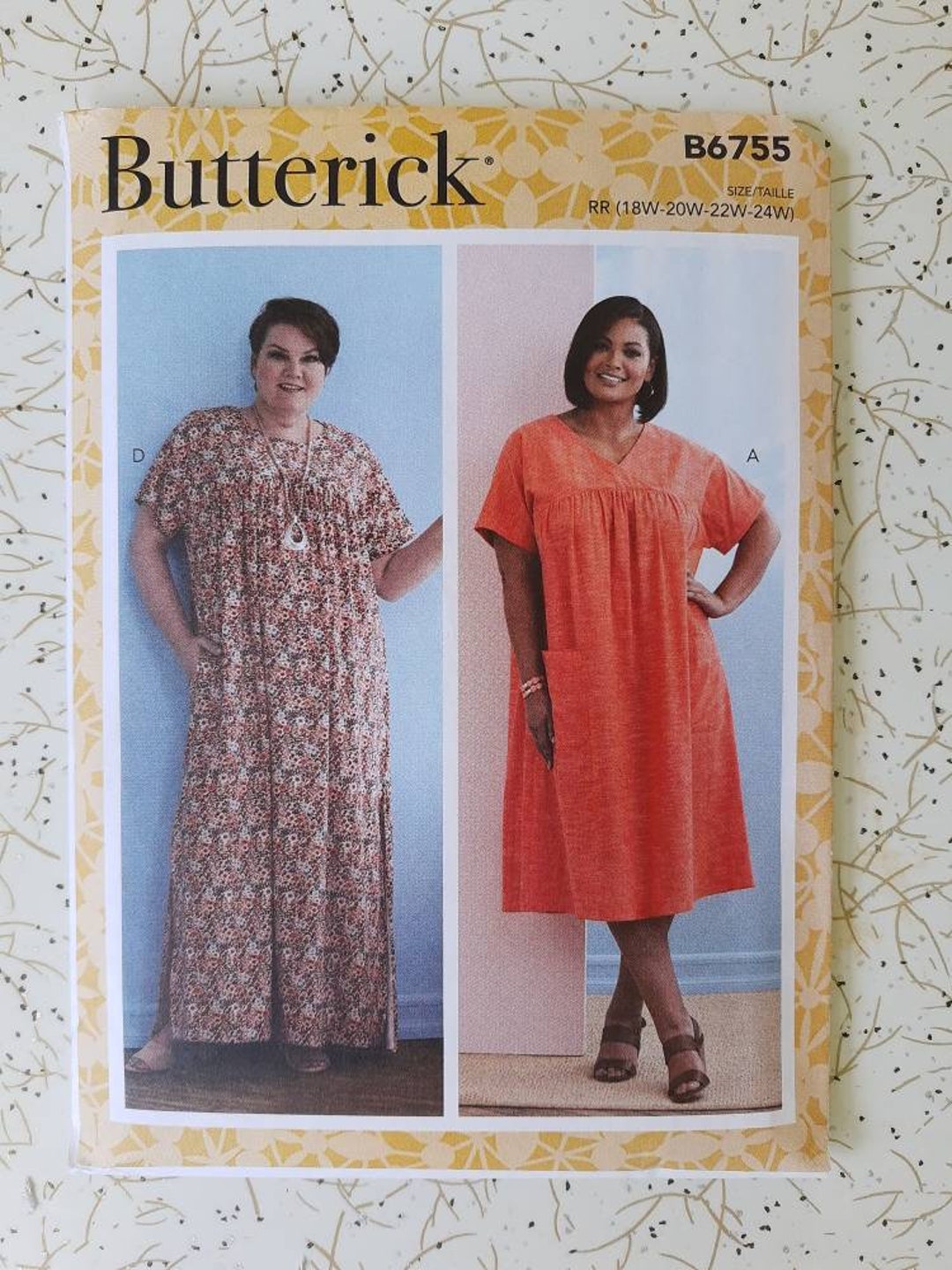 Butterick New Season Caftan Dress Pattern 6755 ~ Size 18-24 - Etsy