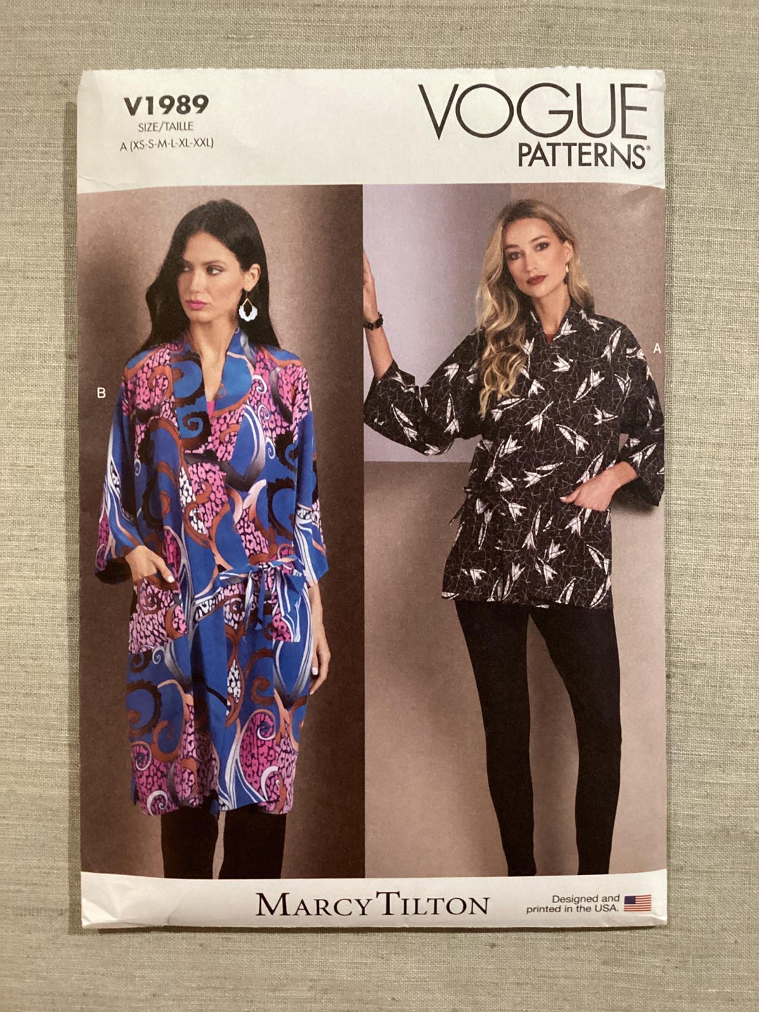 Marcy Tilton for Vogue Patterns 1989 - Kimono Jacket - Loungewear ...