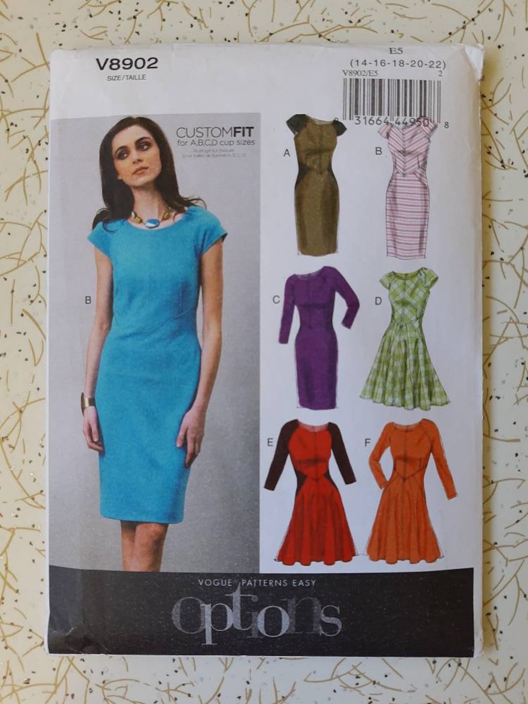 Vogue Pattern 8902 - Easy Options Dresses in 6 Styles With Custom Fit ...