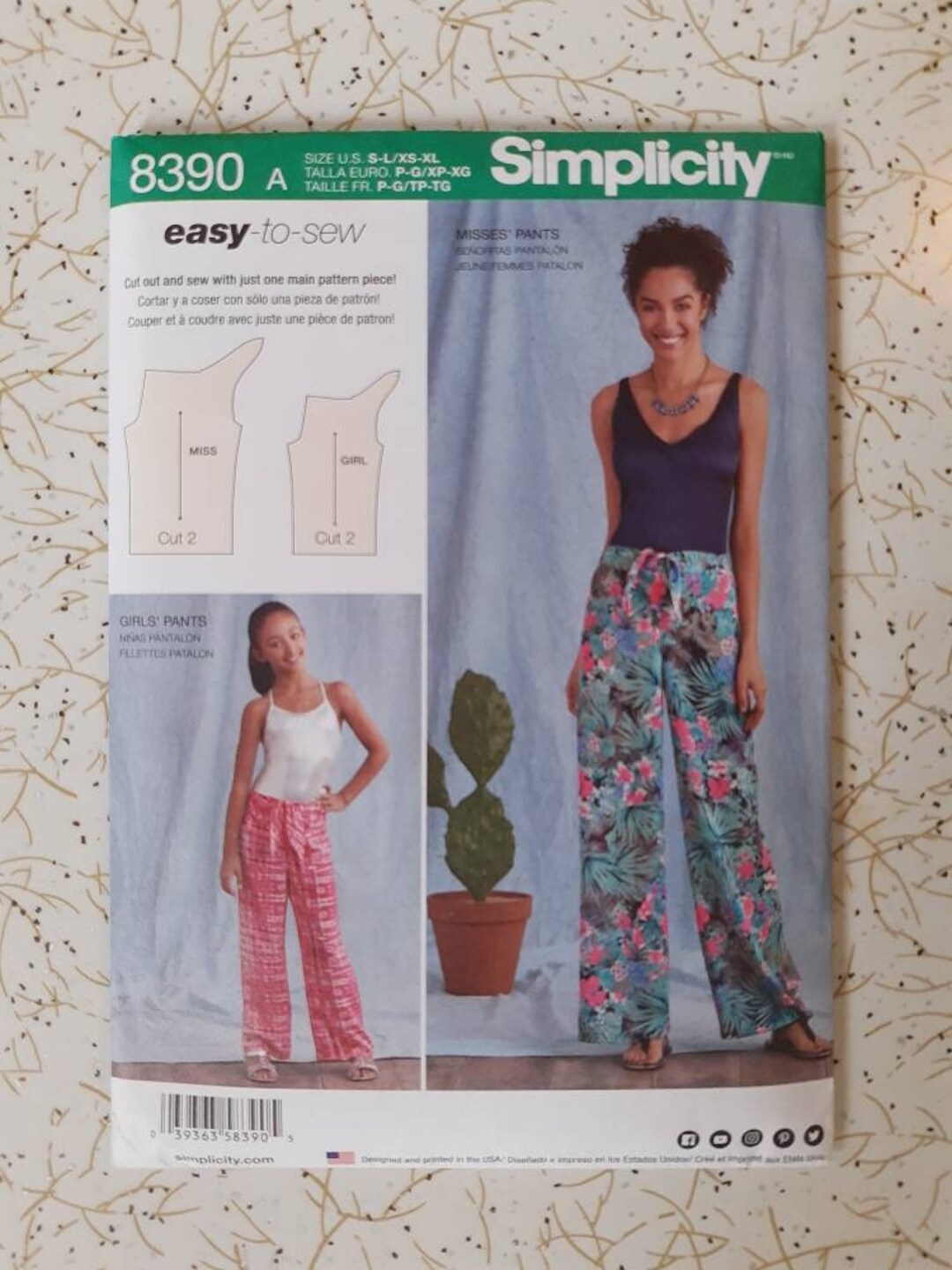 Simplicity 8390 Tie Front Pants and Skirt Sewing Pattern – All Sizes - Etsy