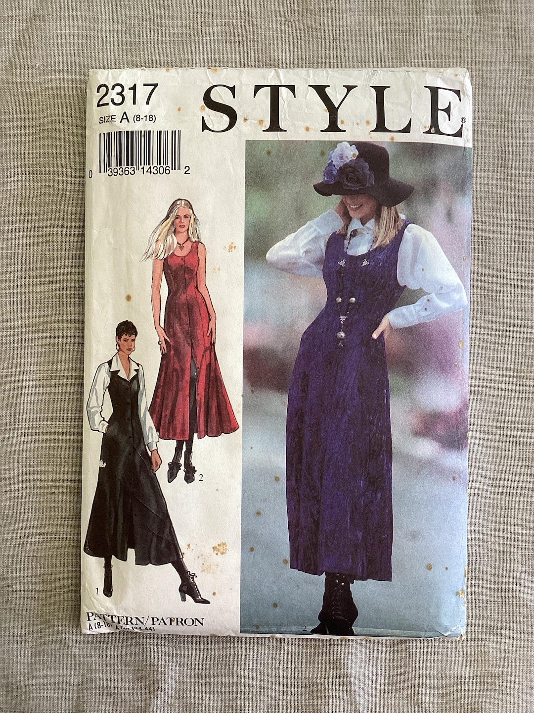 Princess Seam Sleeveless Dress Pattern - Style 2317 - Vintage 1990s ...
