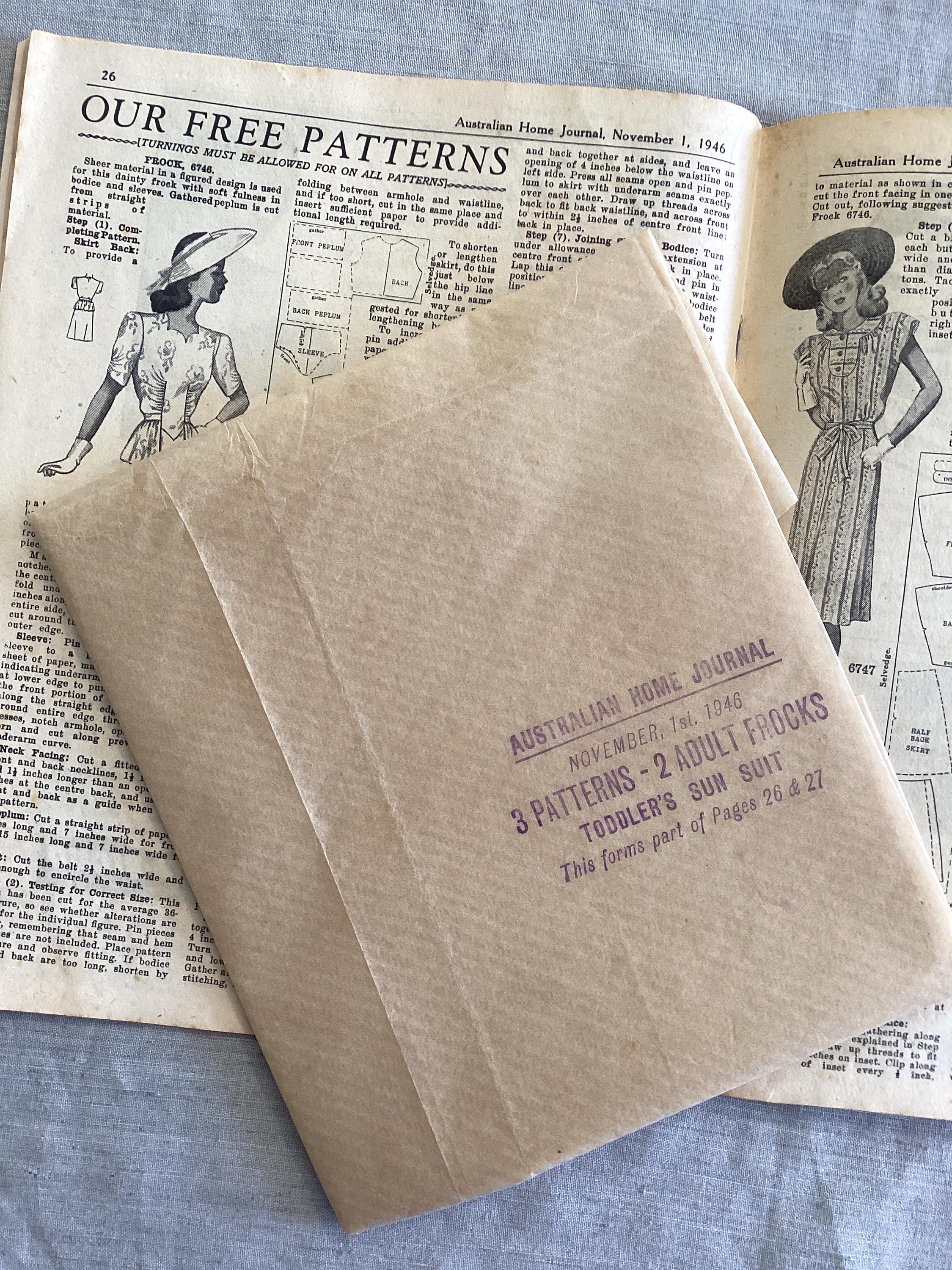 Australian Home Journal - Original 1940s Fashion Pattern Magazine ...
