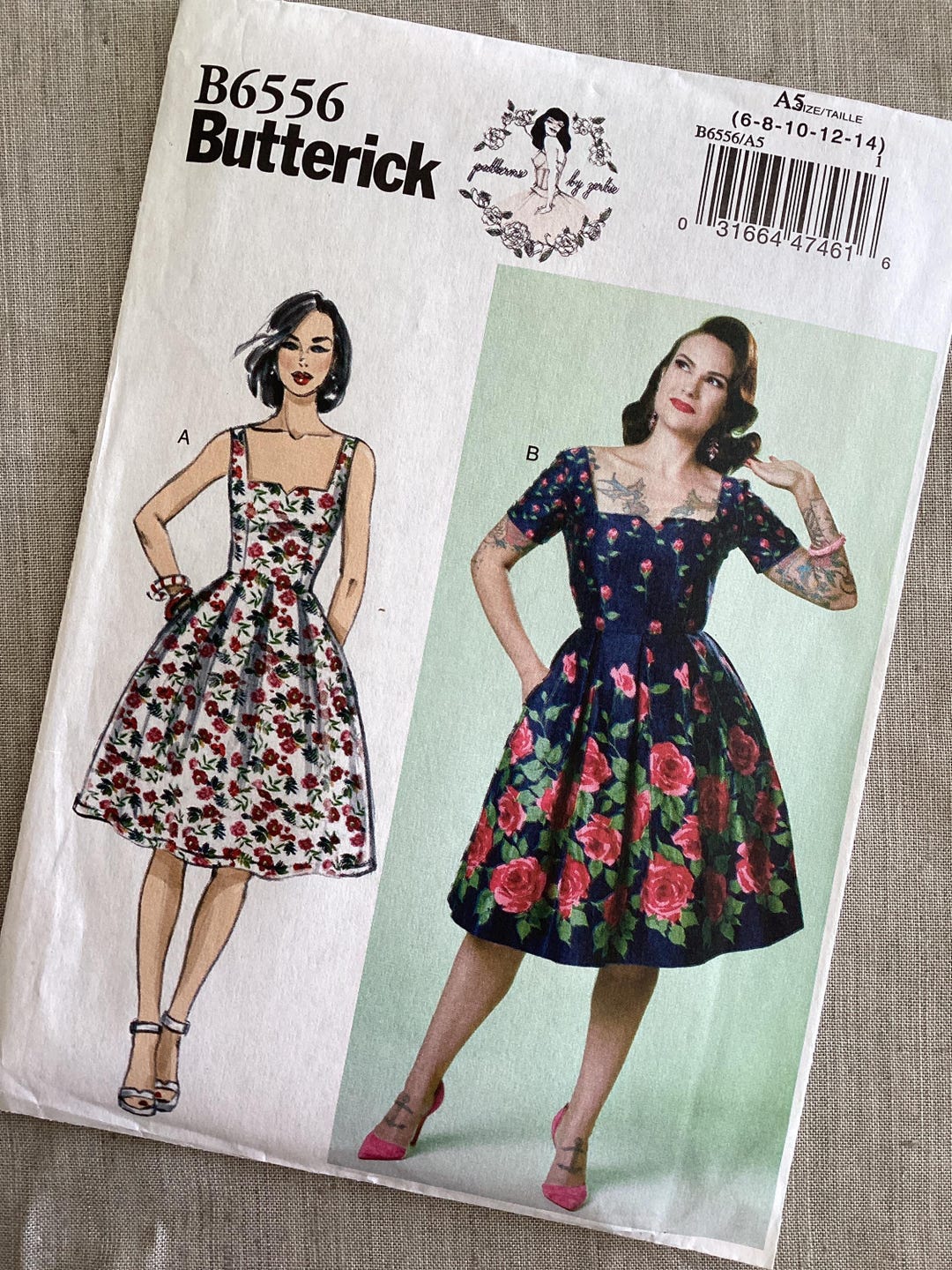 Butterick Gertiedress Pattern With Full Pleat Skirt ~ Vintage 50s ...