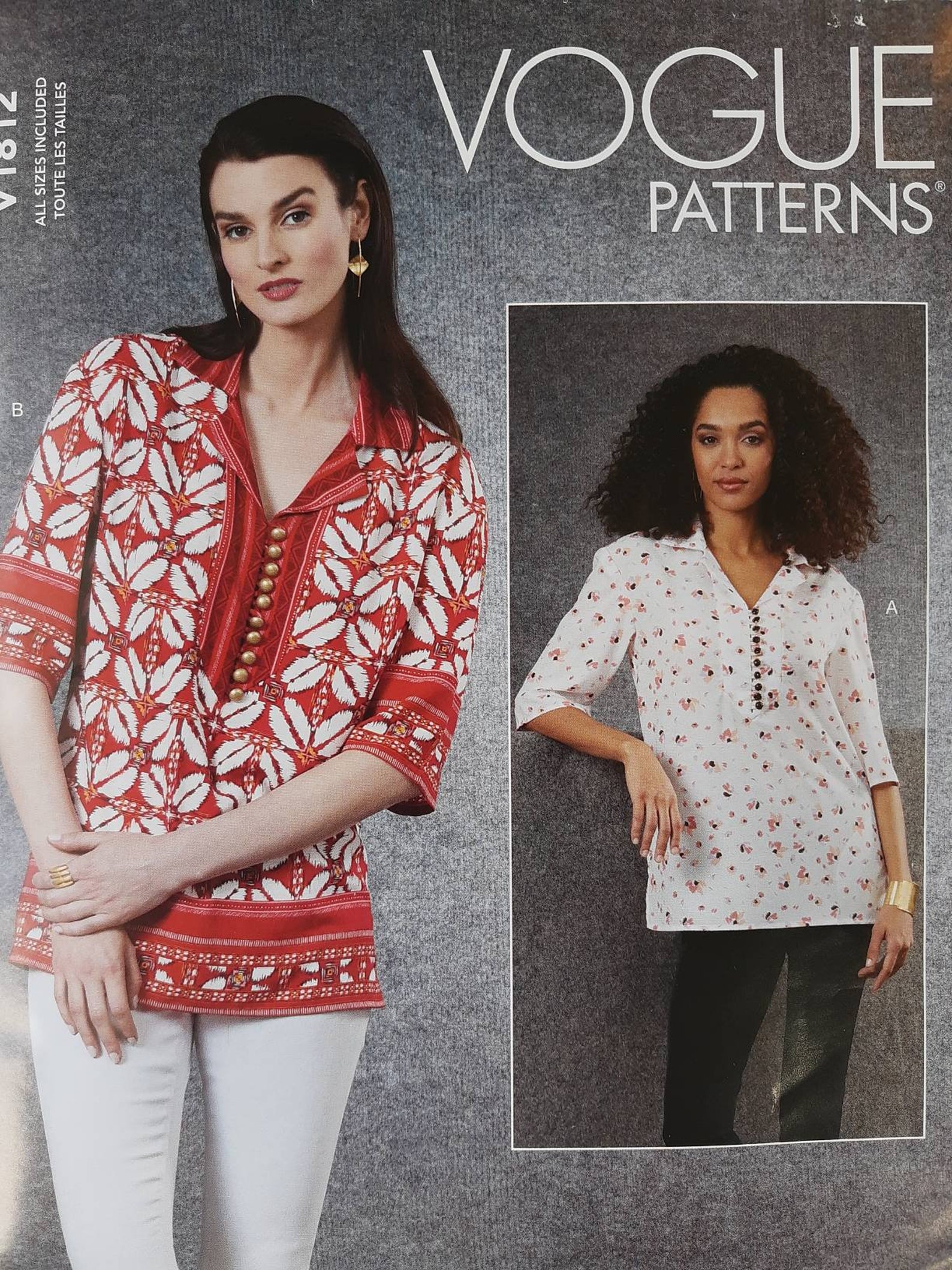 Vogue Patterns ~ Designer Tunic With Button Detail 1812 ~ New Season ...