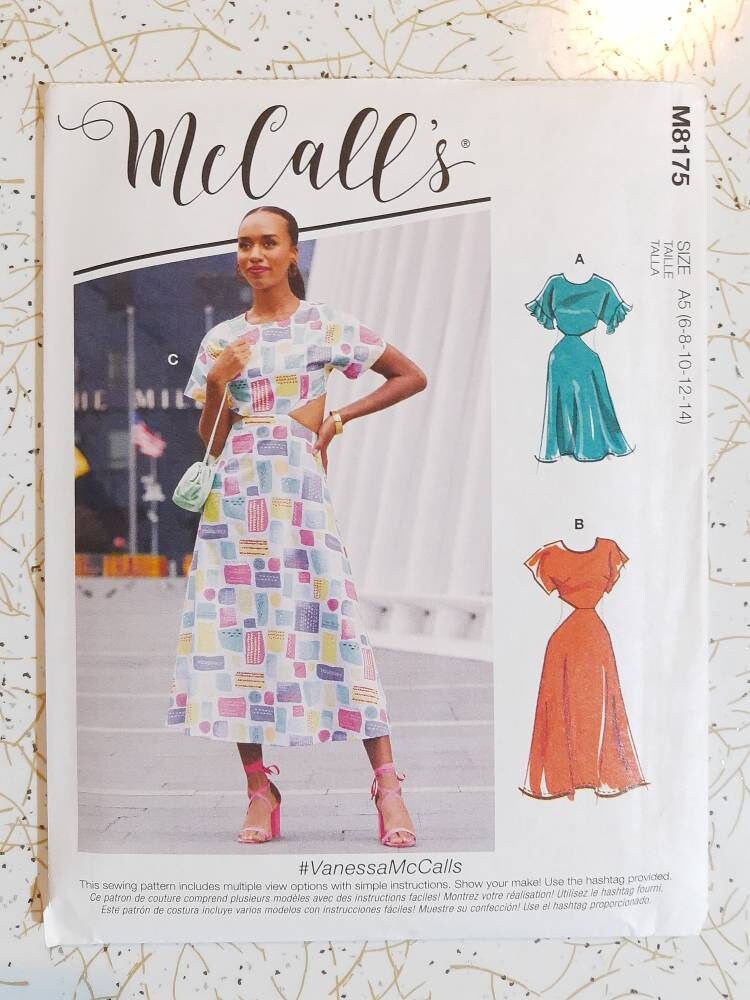 Mccalls Cut Out Dress Pattern #vanessamccalls 8175 Size 6-14 - Etsy