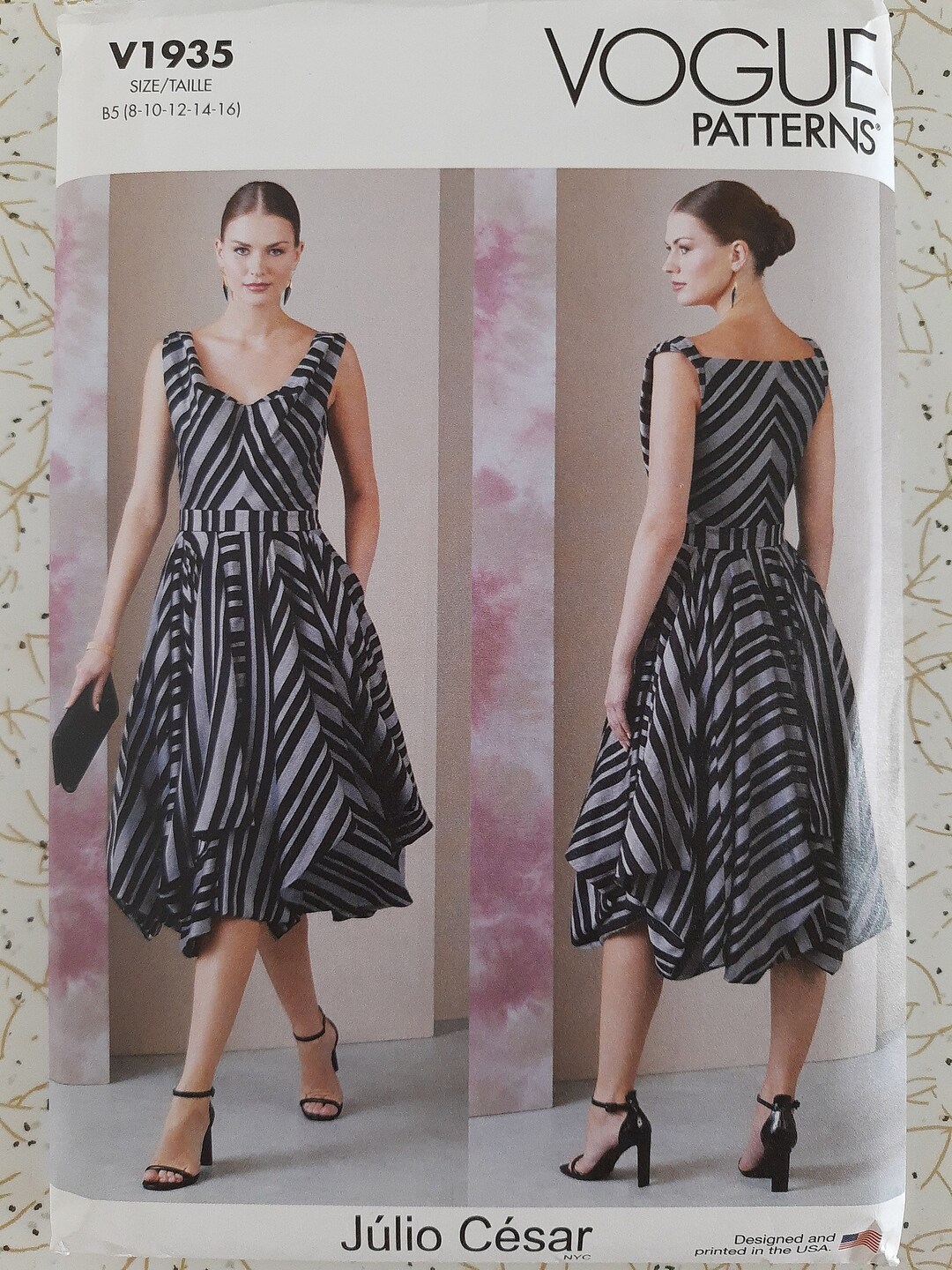 Júlio César NYC Designer Dress Pattern ~ Vogue 1935 ~ Sizes 8-16 or 18 ...