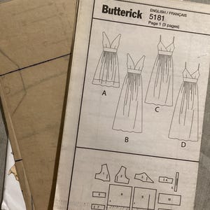 Strappy Midriff Maxi Dress Pattern - Butterick 5181 ~ Sizes 8-14 ...