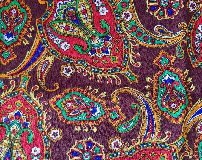 Vibrant Retro Barkcloth Fabric - Cotton Textured 60s 70s - Etsy