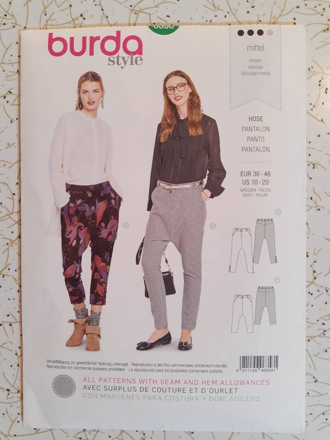 Burda Drop Crotch Pants Pattern Modern Streetwear Hip Hop - Etsy