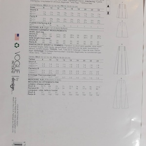 VOGUE Button Front 1930s Style Sailor Pants Pattern 1815 Size 8-16 or ...