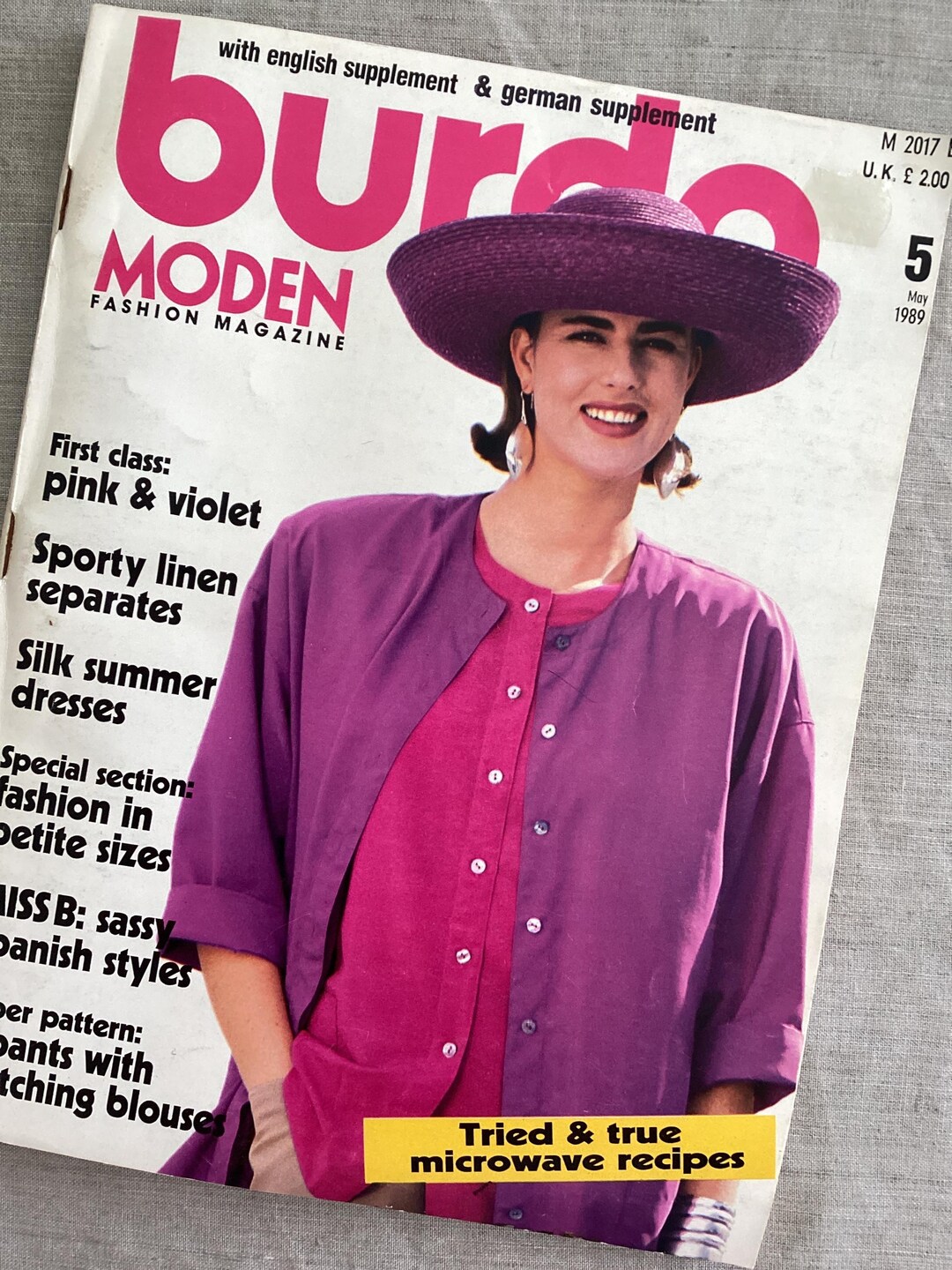 Burda Sewing Pattern Magazine May 1989: 58+ Styles, Linen Separates ...