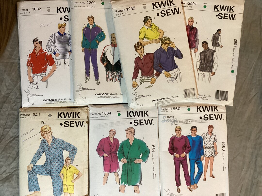 Kwik Sew Men's Patterns - Factory Folded Paper Master Patterns ...