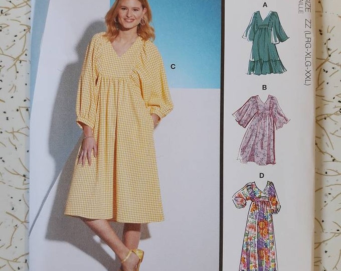 Mccalls Easy Button up Dress Pattern With Kimono magyar Sleeve 7920 ...
