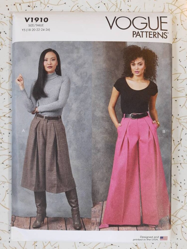 Vogue Patterns ~ Pleated Palazzo Pants 1910 All Sizes 8-16 or 18-26 - Etsy