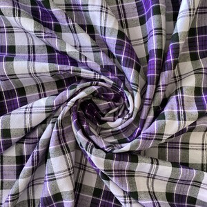 Punk Chic Vintage 1980s 1990s Tartan Plaid Fabric Soft Viscose/wool ...