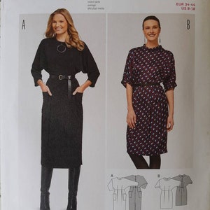 Burda Style Pattern 6451~ New Season Casual Batwing Dress All Sizes 8 ...