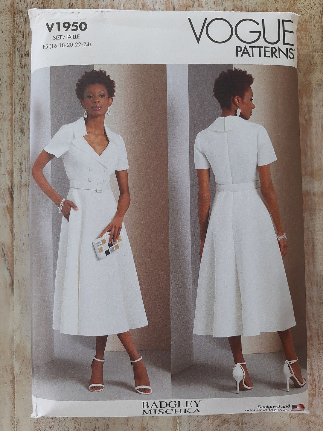 Badgley Mischka Vogue V1950 Fit and Flare Dress Pattern - Etsy