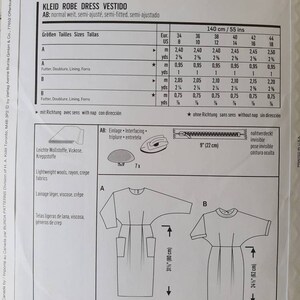 Burda Style Pattern 6451~ New Season Casual Batwing Dress All Sizes 8 ...