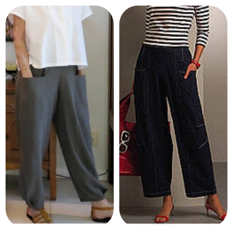 Marcy Tilton for Vogue Patterns Easy Linen Pants or Skirt | Etsy