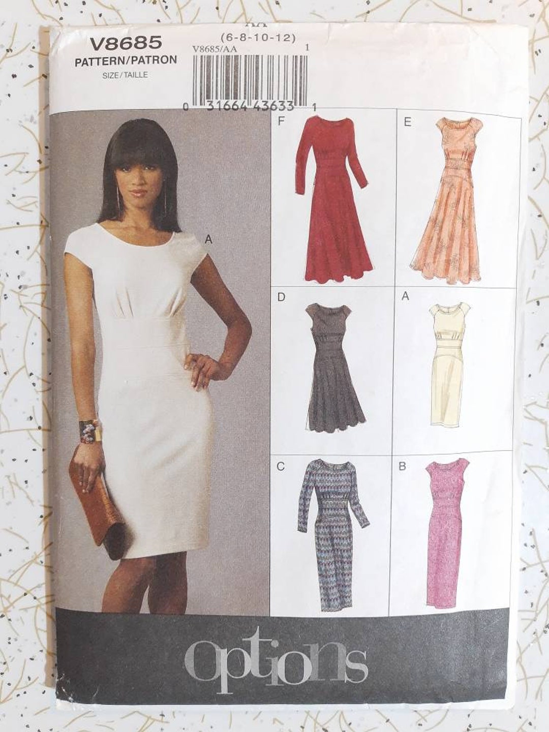 VOGUE PATTERNS 8685 ~ Easy Options Dresses in 6 Styles ~ Size 6-12 - Etsy
