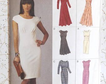 Vogue Pattern 8997 Custom Fit Cup Sizes Fit and Flare Dresses With 6 ...