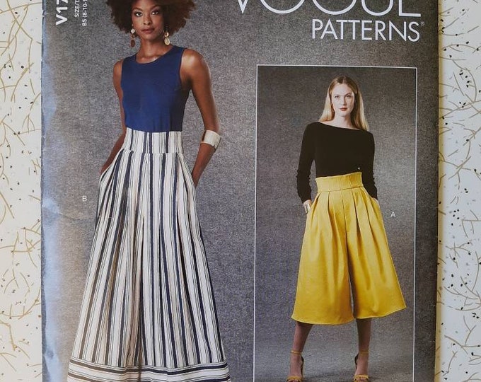 VOGUE Patterns 1789 ~ Wide Leg Palazzo Pants or Culottes~ Size 8-16 - Etsy