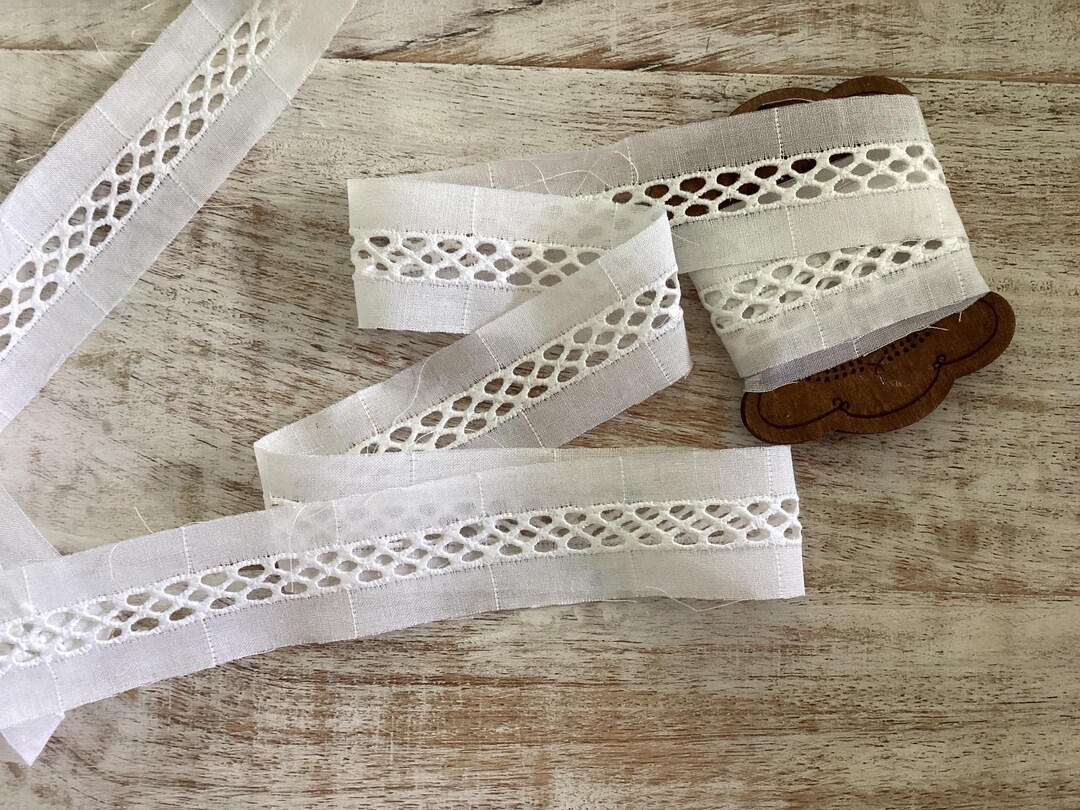 Cotton Trellis Entredeux Insertion Trim Lace - 2 Mtrs - 2 1/4 Yards - Etsy