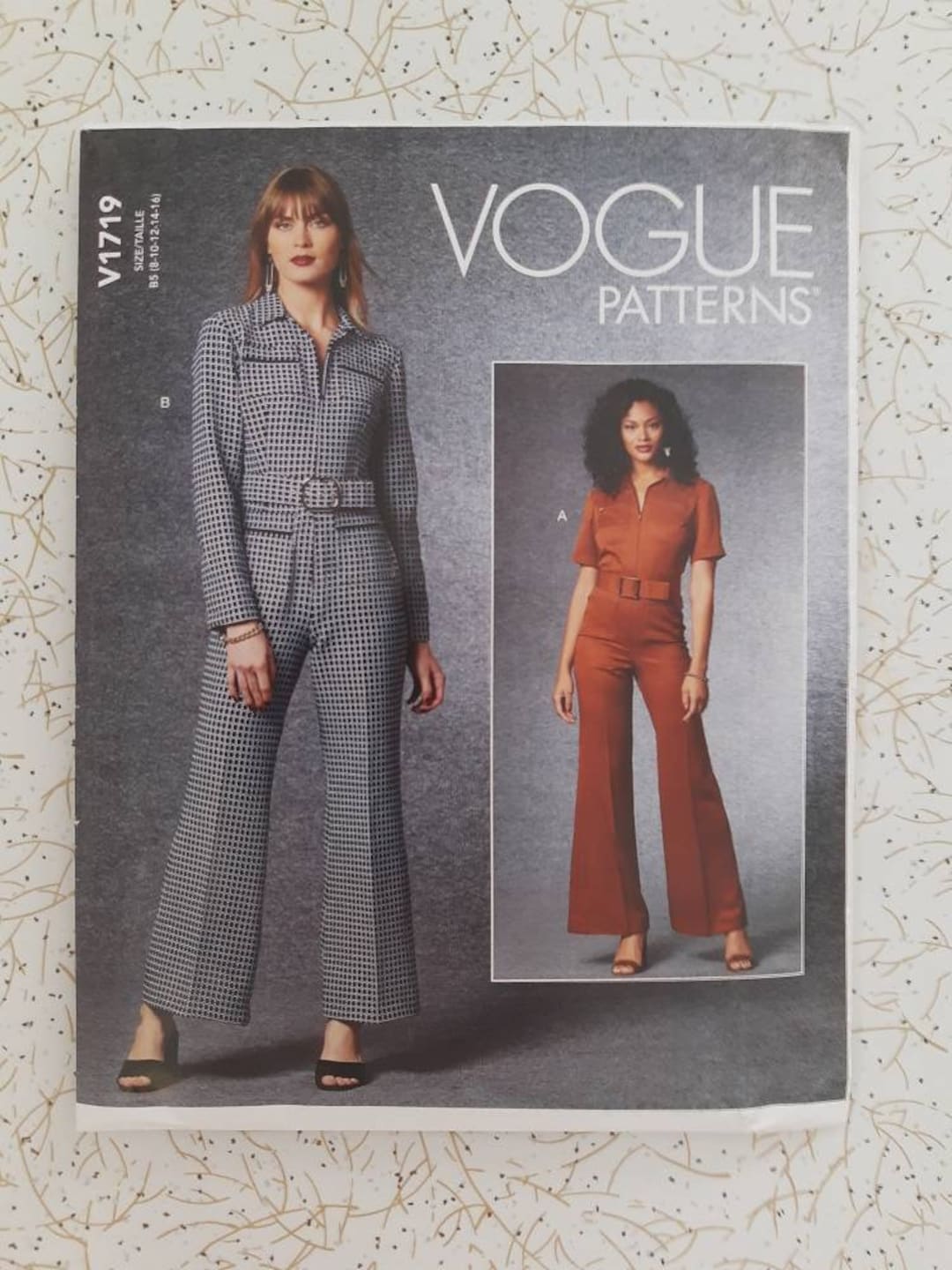 Vogue 1719 Jumpsuit Sewing Pattern: Fitted Boiler Suit, Size 16-24 - Etsy