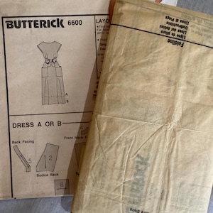 Wrap Back Sundress Pattern - 1980s Original Vintage - Size 8-16 ...
