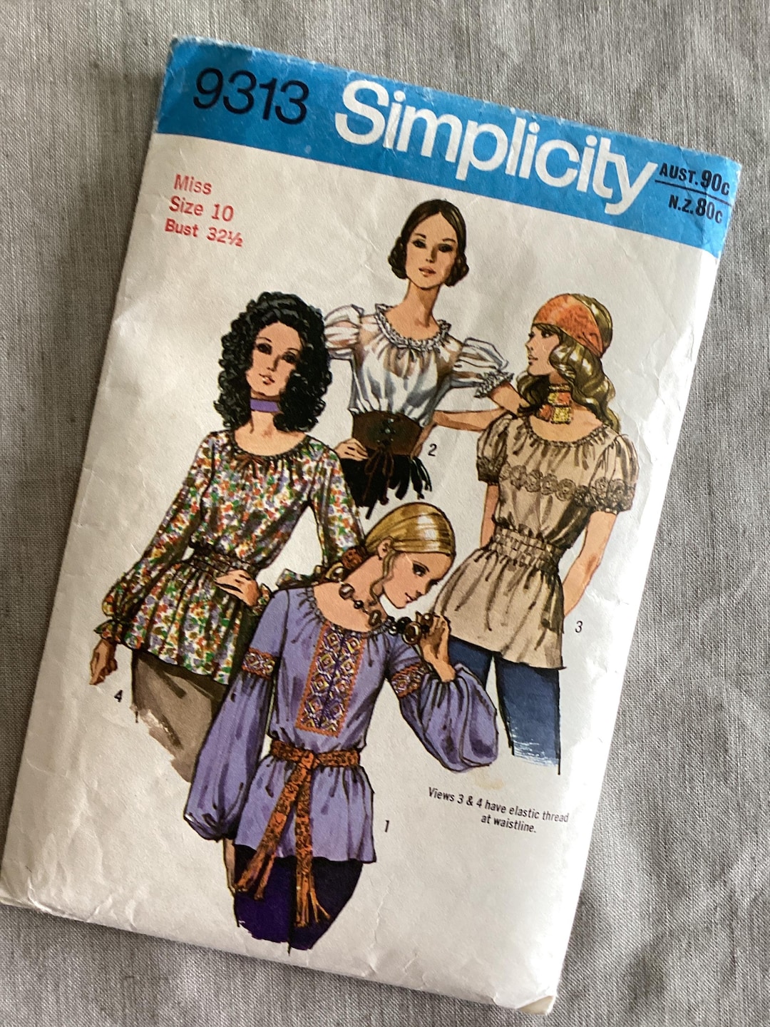 Vintage Bohemian Peasant Blouse Pattern - Original 1970s Size 10 - Etsy