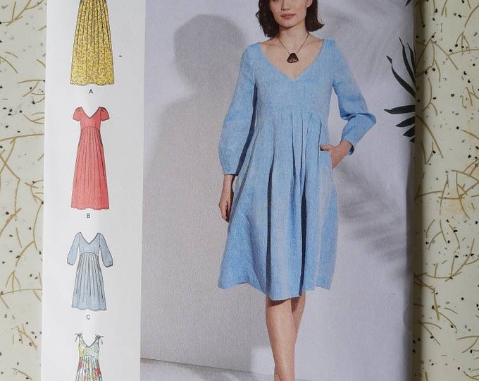 Simplicity Easy V Neck Maxi or Midi Dress Pattern With Shaped Yoke ...