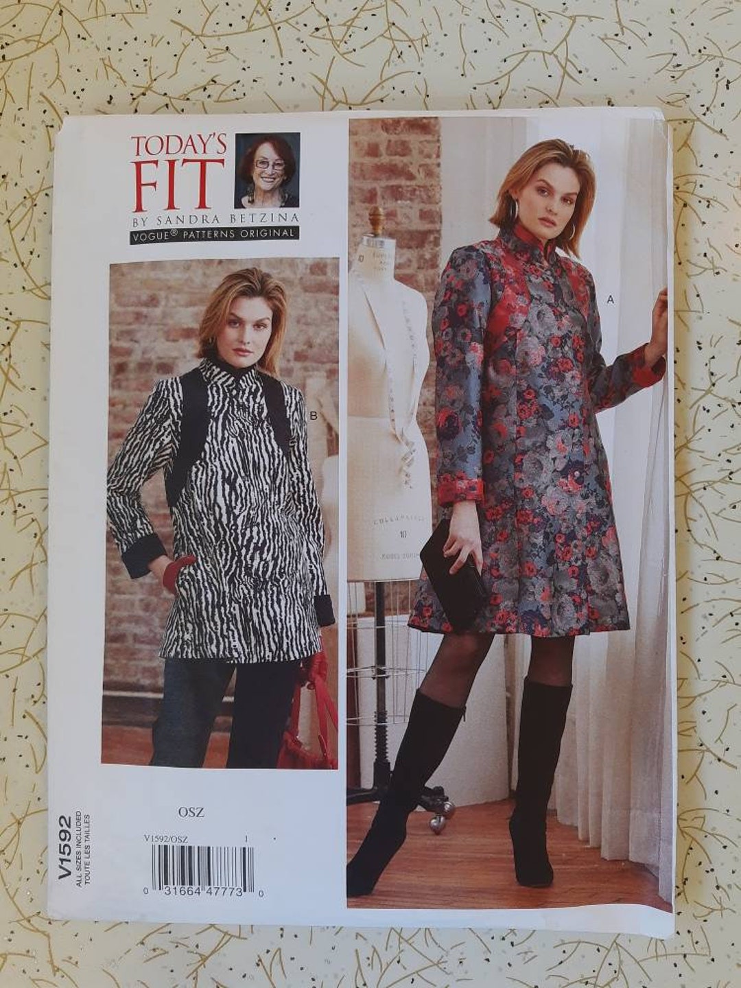 Sandra Betzina for Vogue Patterns - Designer Coat Dress 1592 - Sizes 10 ...