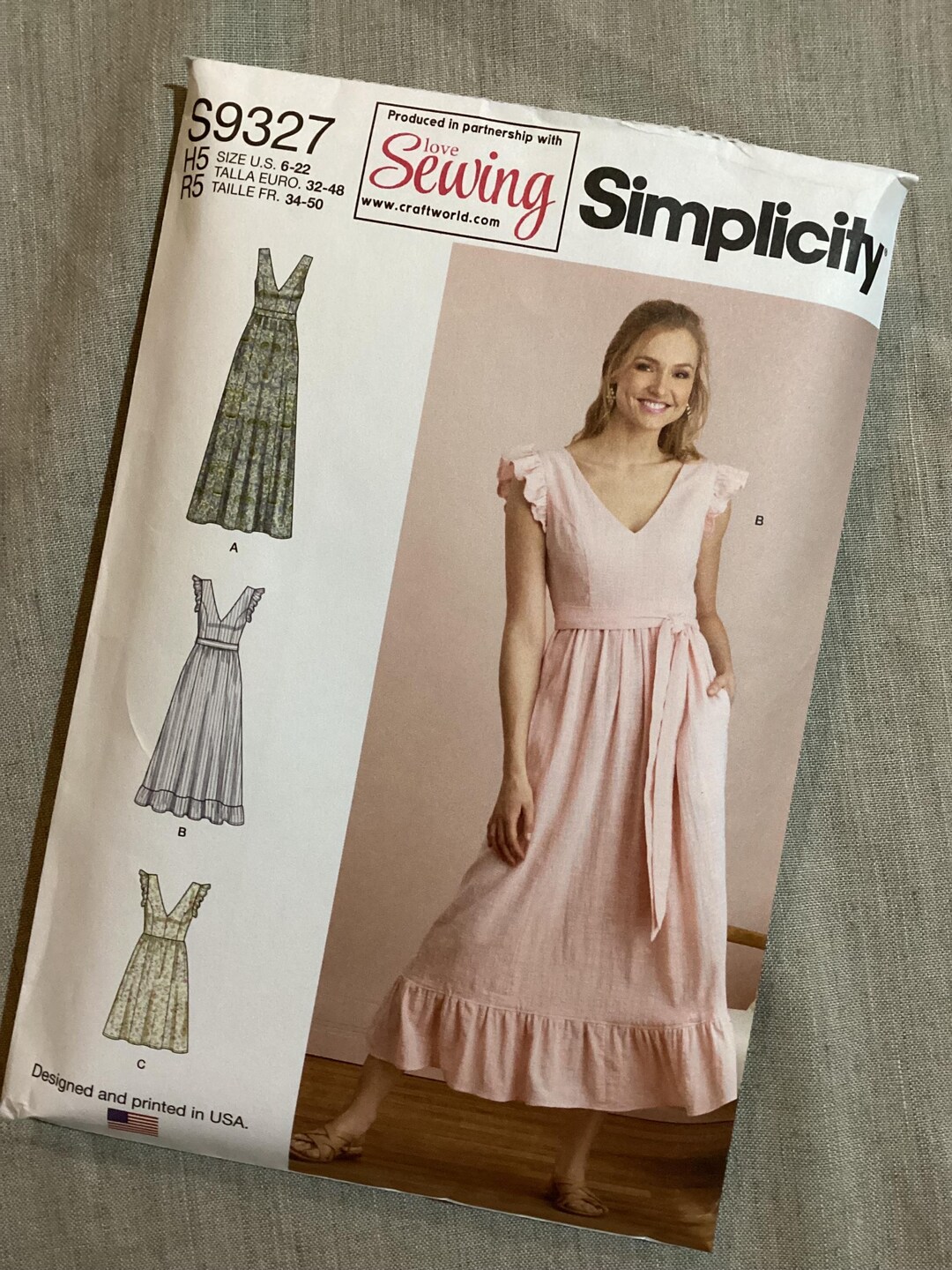 Simplicity Maxi Boho Dress Pattern Princess Seam for Easy Bust Shaping ...