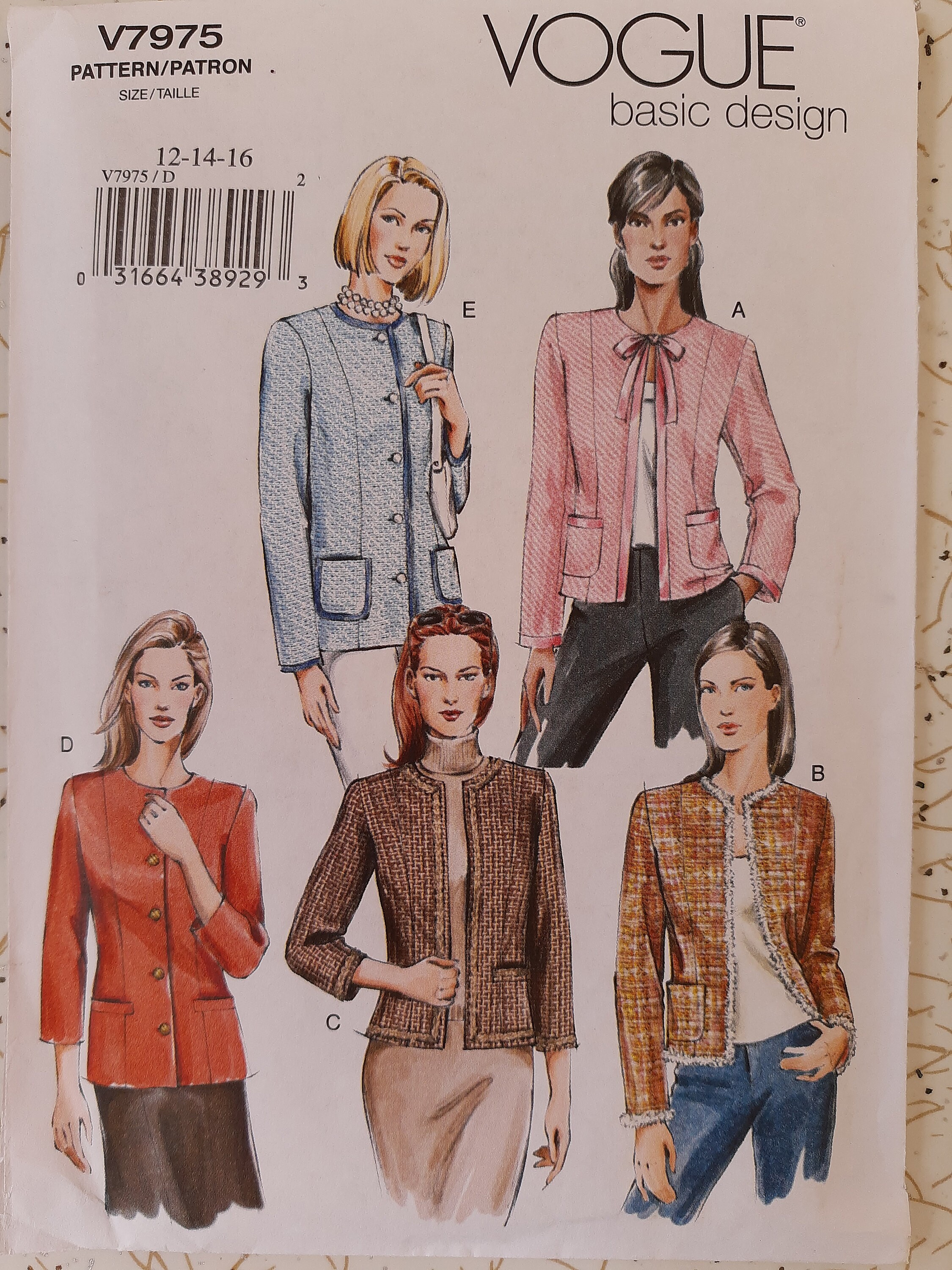 Vogue Pattern 7975 Classic Couture Style Jacket Size 6-10 | Etsy