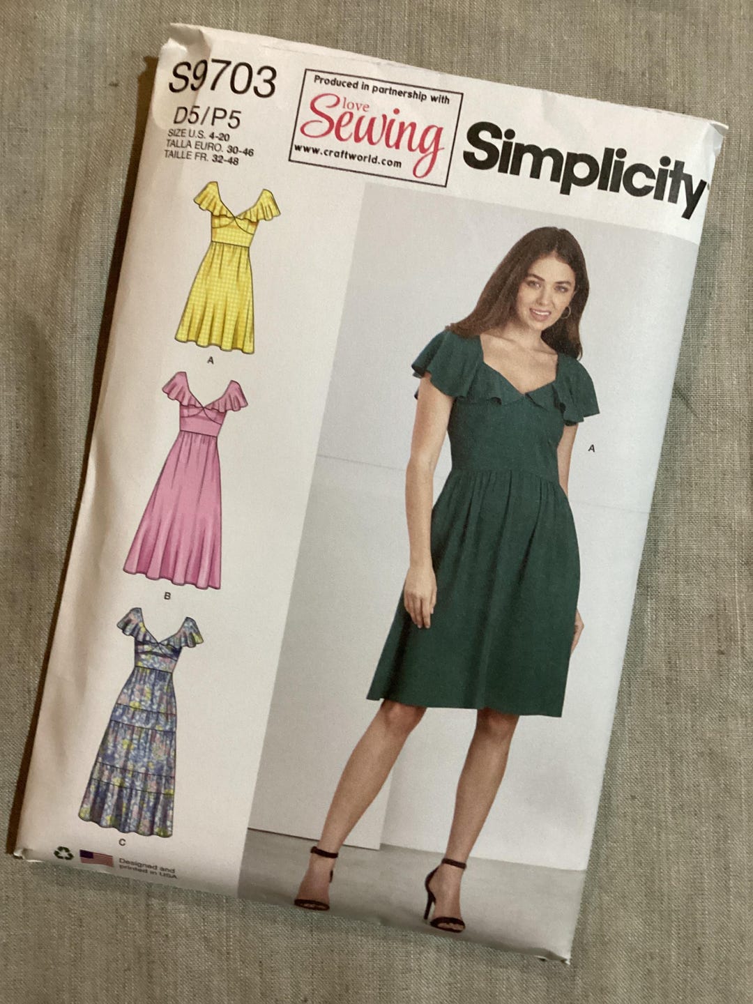 Simplicity Maxi Boho Dress Pattern - With Ruffle - 9703 All Sizes 4-20 ...