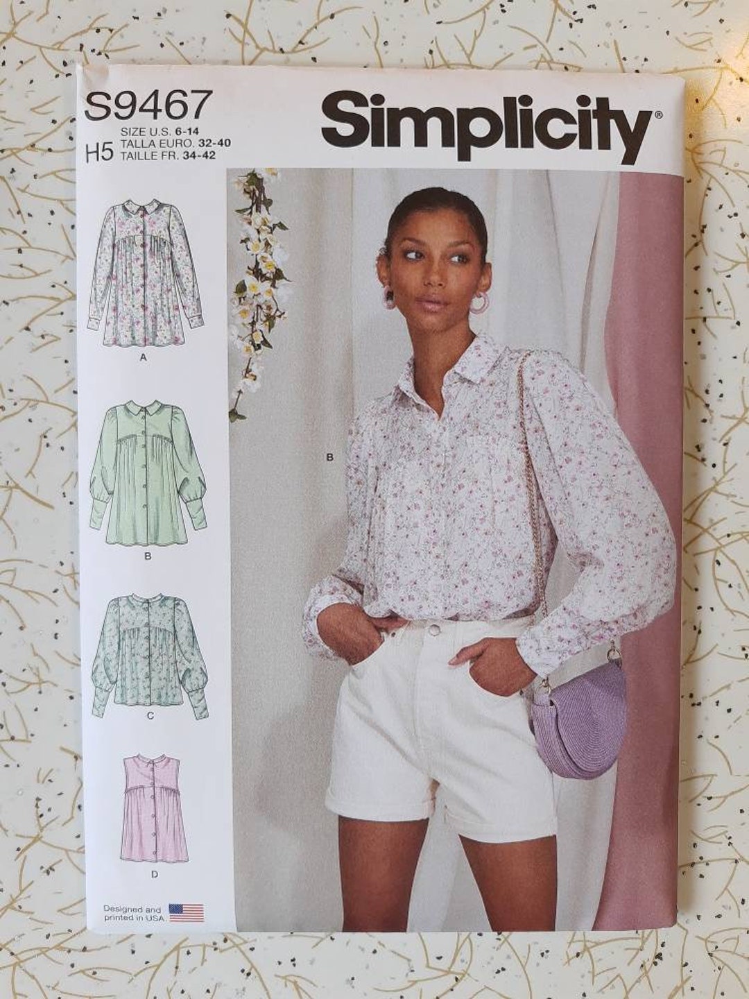 Simplicity Blouse Pattern for Voile, Lawn, Dotted Swiss - Vintage ...
