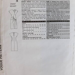 Vogue Vintage Model ~1948 Original Design Couturier Dress Pattern ...