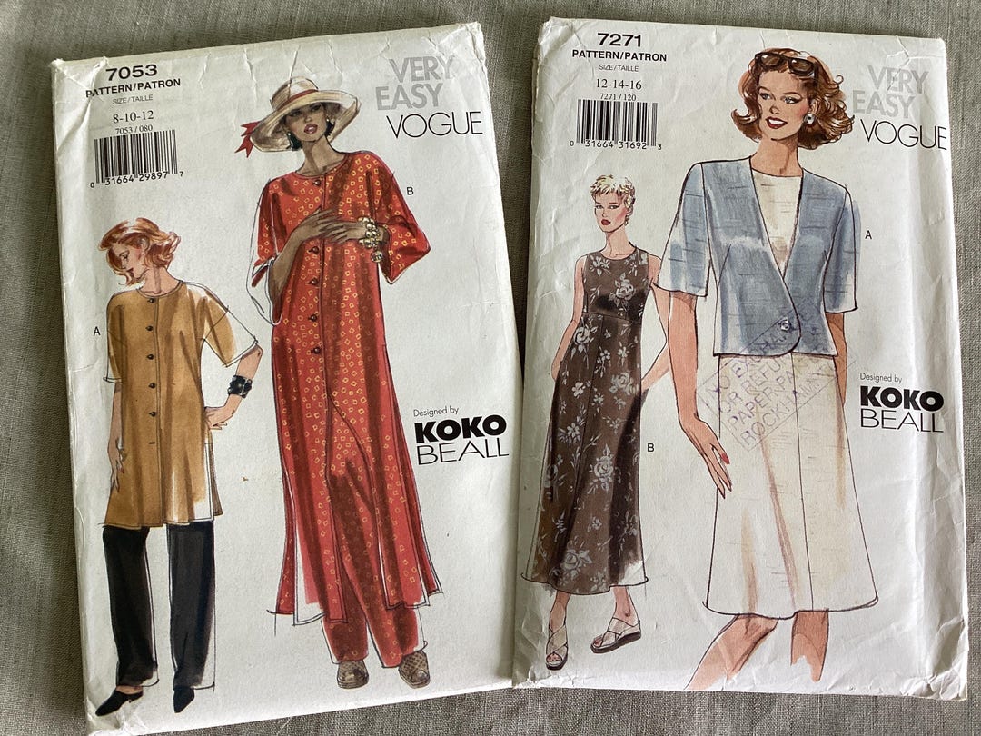 Koko Beall - Very Easy Vogue Pattern Y2K - 7053 and 7271 Factory Folded ...