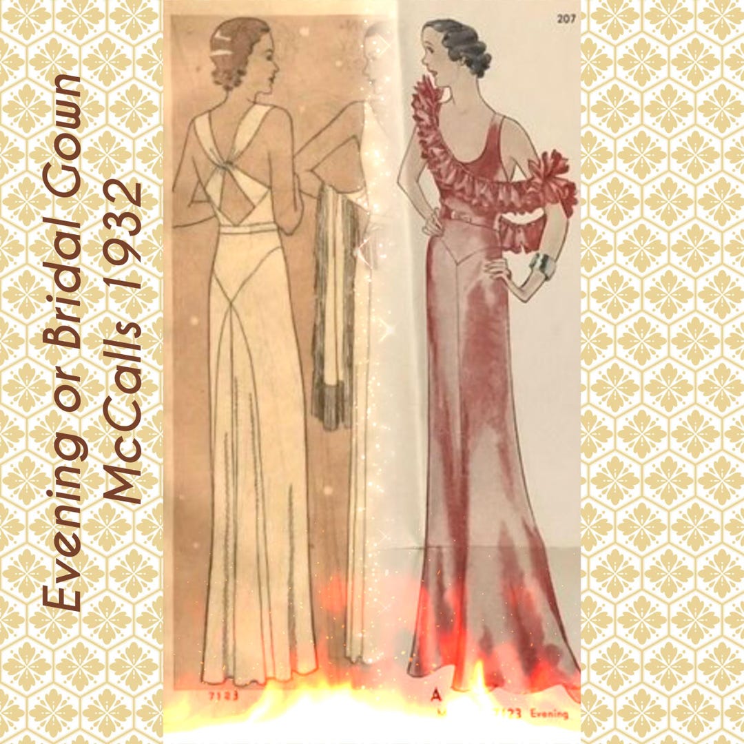 Mccalls 7867 the Archive Collection 1933 ~ Early 30s Evening or Bridal ...