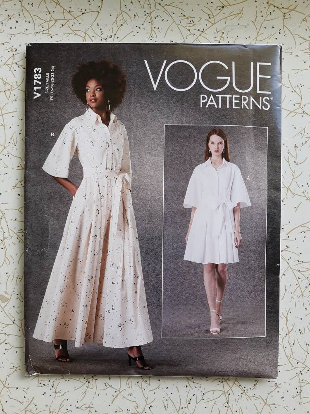 Vogue Pattern 1783 ~ Modern Shirtdress Pattern - Etsy