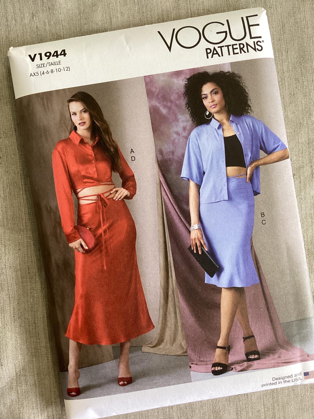 Vogue Patterns 1944 ~ Bias Cut Skirt and Shirts - Size 4-12 - Etsy