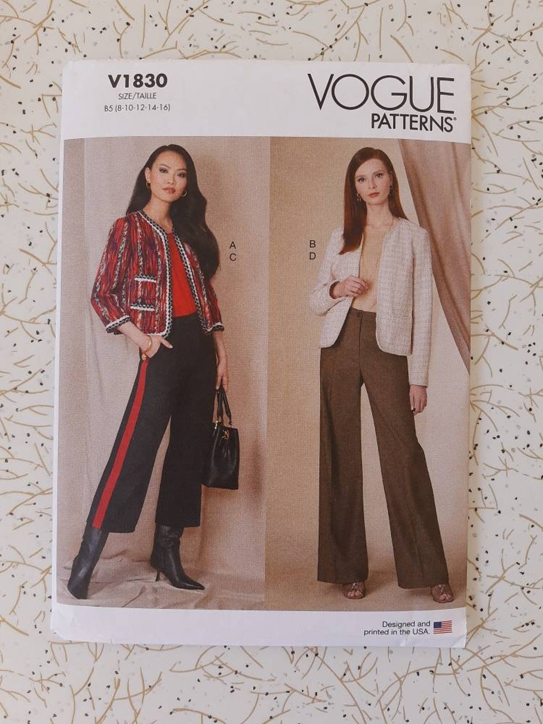 Vogue Pattern 1830 ~ French Couture Style Jackets and Tailored or Crop ...