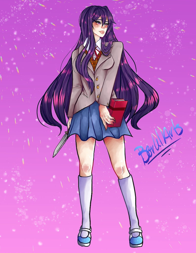 Yuri | Monika | Doki Doki Literature Club | DDLC | Print - Etsy