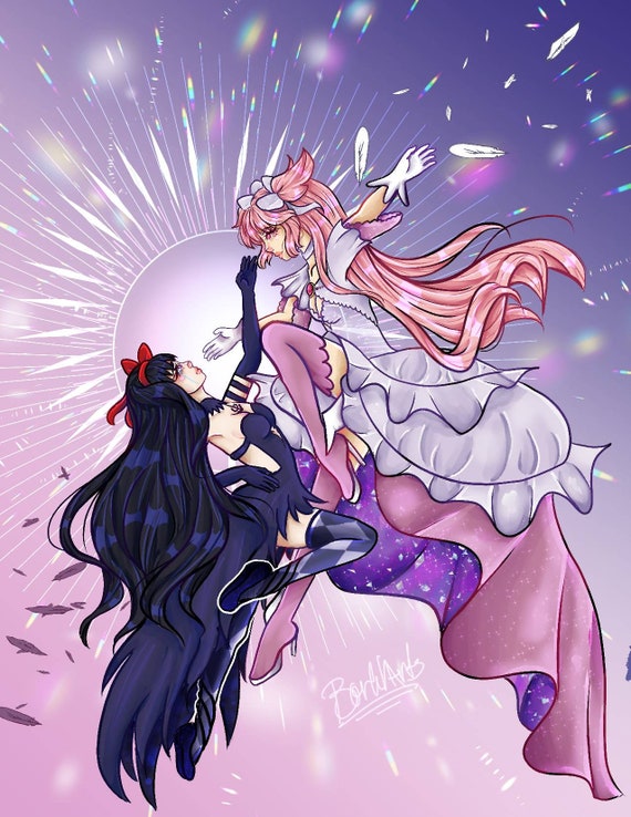 Forbidden Love Puella Magi Madoka Magica Madoka & Homura - Etsy