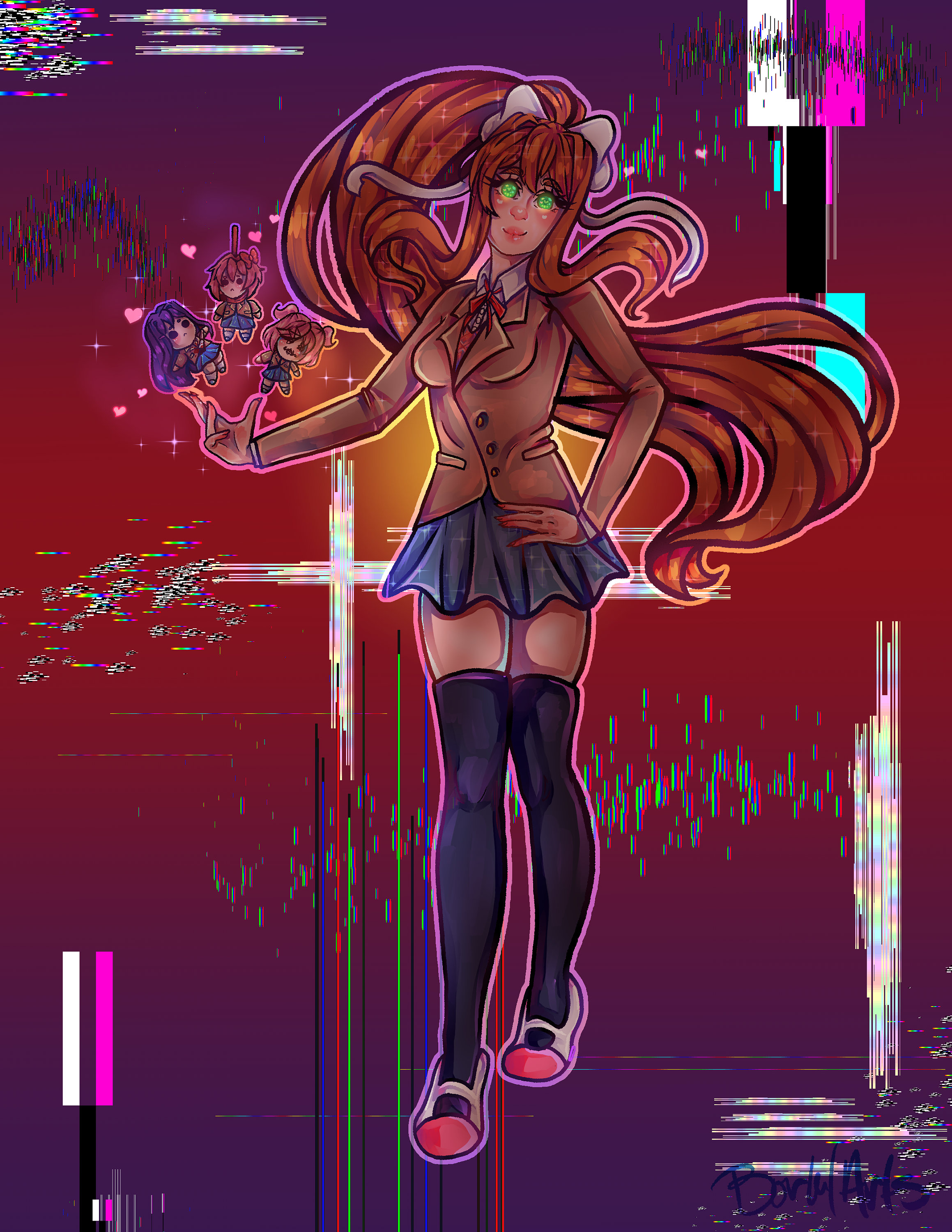 Yuri Monika Doki Doki Literature Club DDLC Print - Etsy Australia