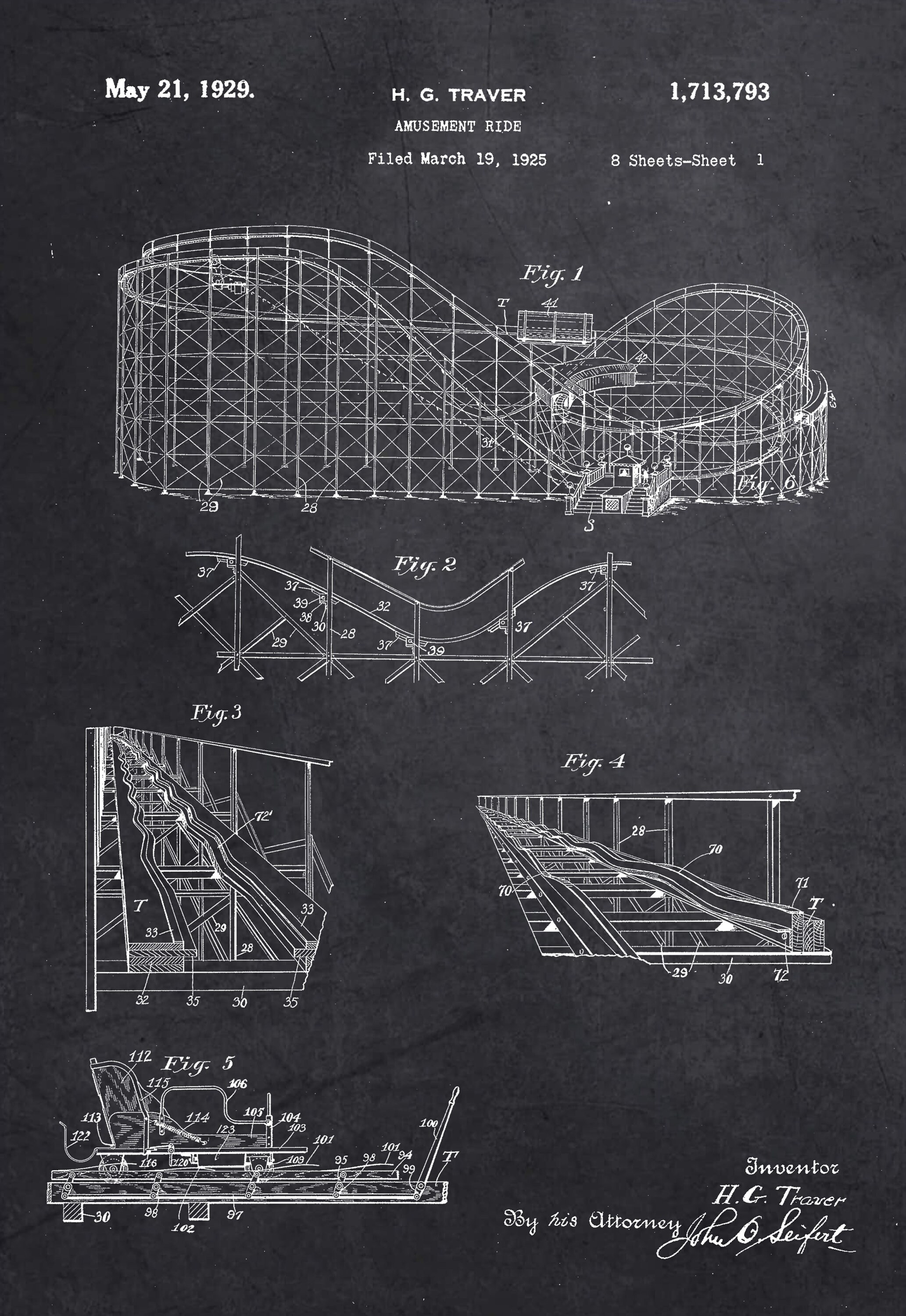 Art & Collectibles Instant Digital Download Vintage Roller Coaster ...