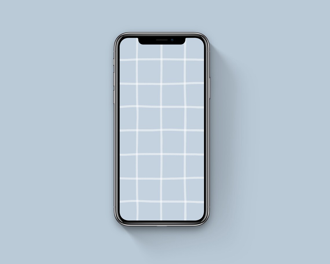 Sky Blue Phone Wallpaper Pack, Dusty Blue Aesthetic Botanical iPhone ...