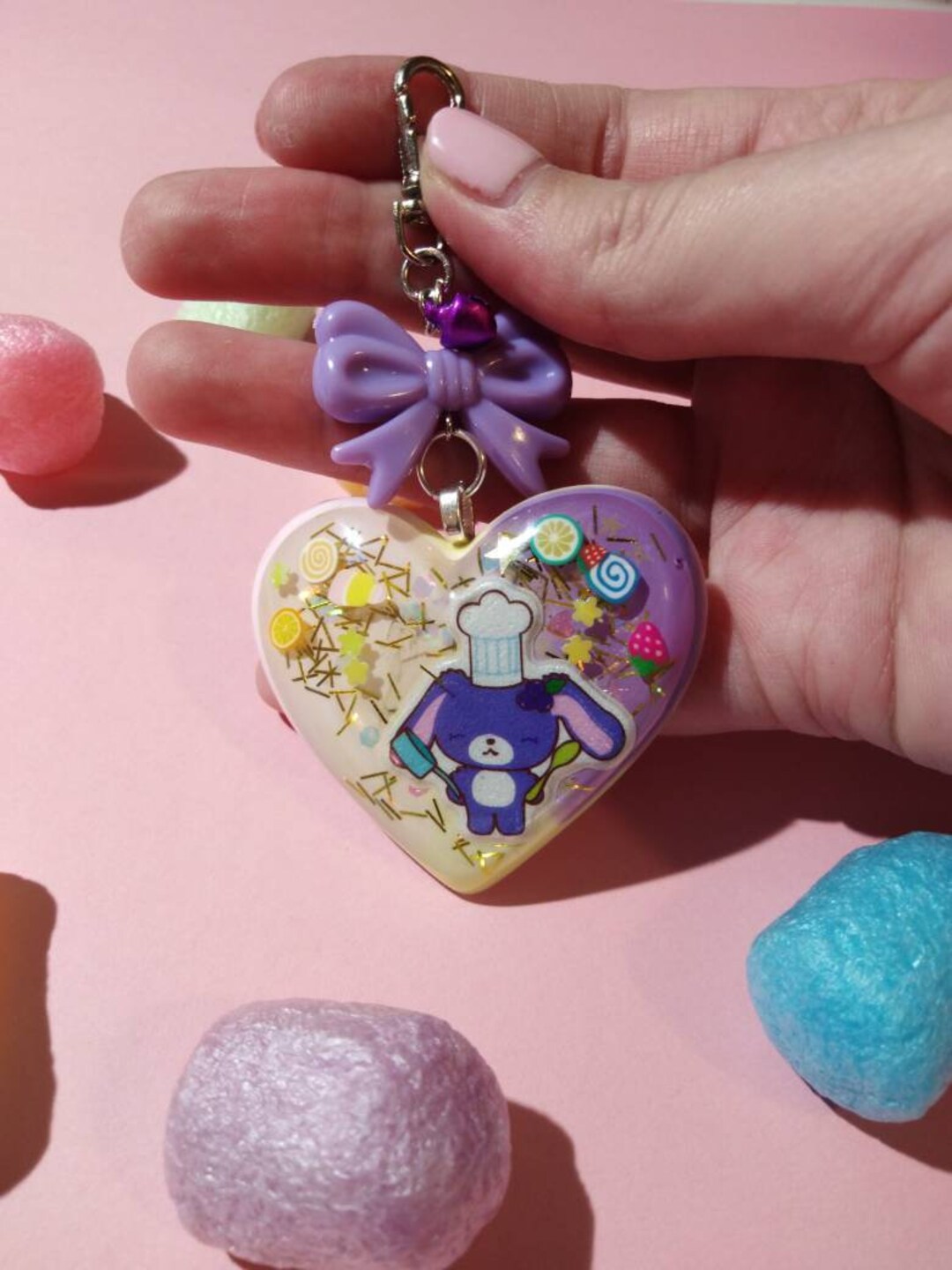 Cute Kawaii Chef Keychain Cast in Resin With Metal Findings - Etsy
