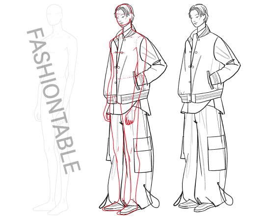 Male Fashion Croquis Template/male Fashion Figure/male Fashion Template ...
