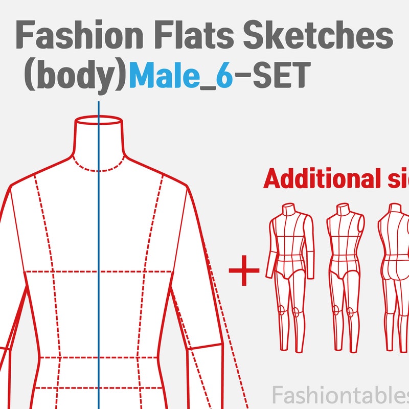 Male Croqui Template - Etsy